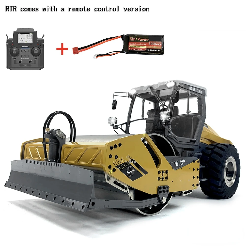 In-Stock-Aoue-H13i-1-14-RC-Hydraulic-Road-Roller-Metal-Model-with-Light ...