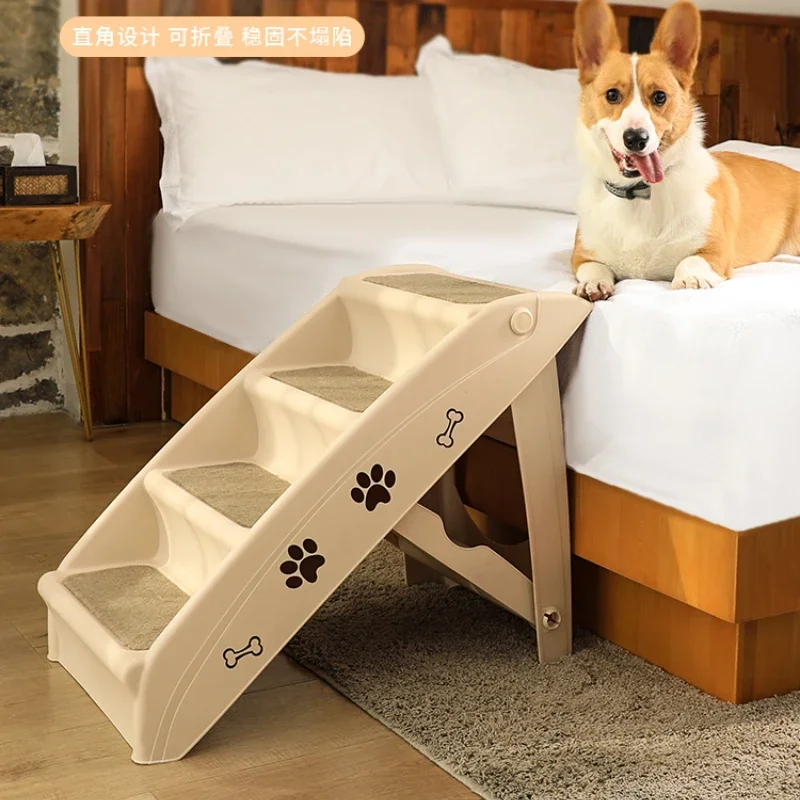 Pet-stairs-dog-up-and-down-bed-steps-bedside-non-slip-ladder-slope ...
