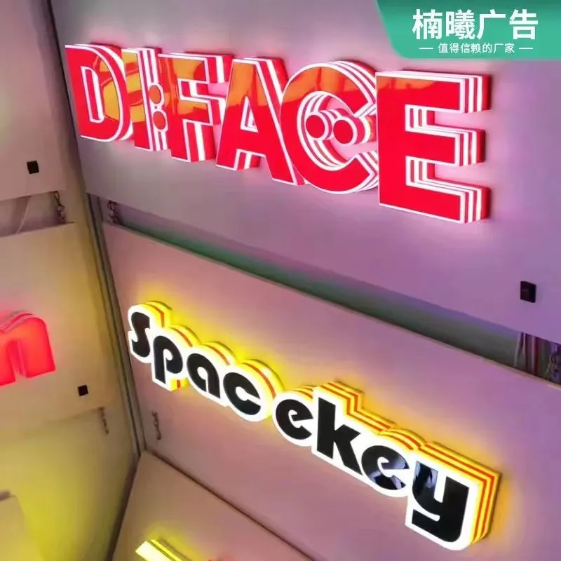 Customized LED illuminated character signs, neon lights, metal ...