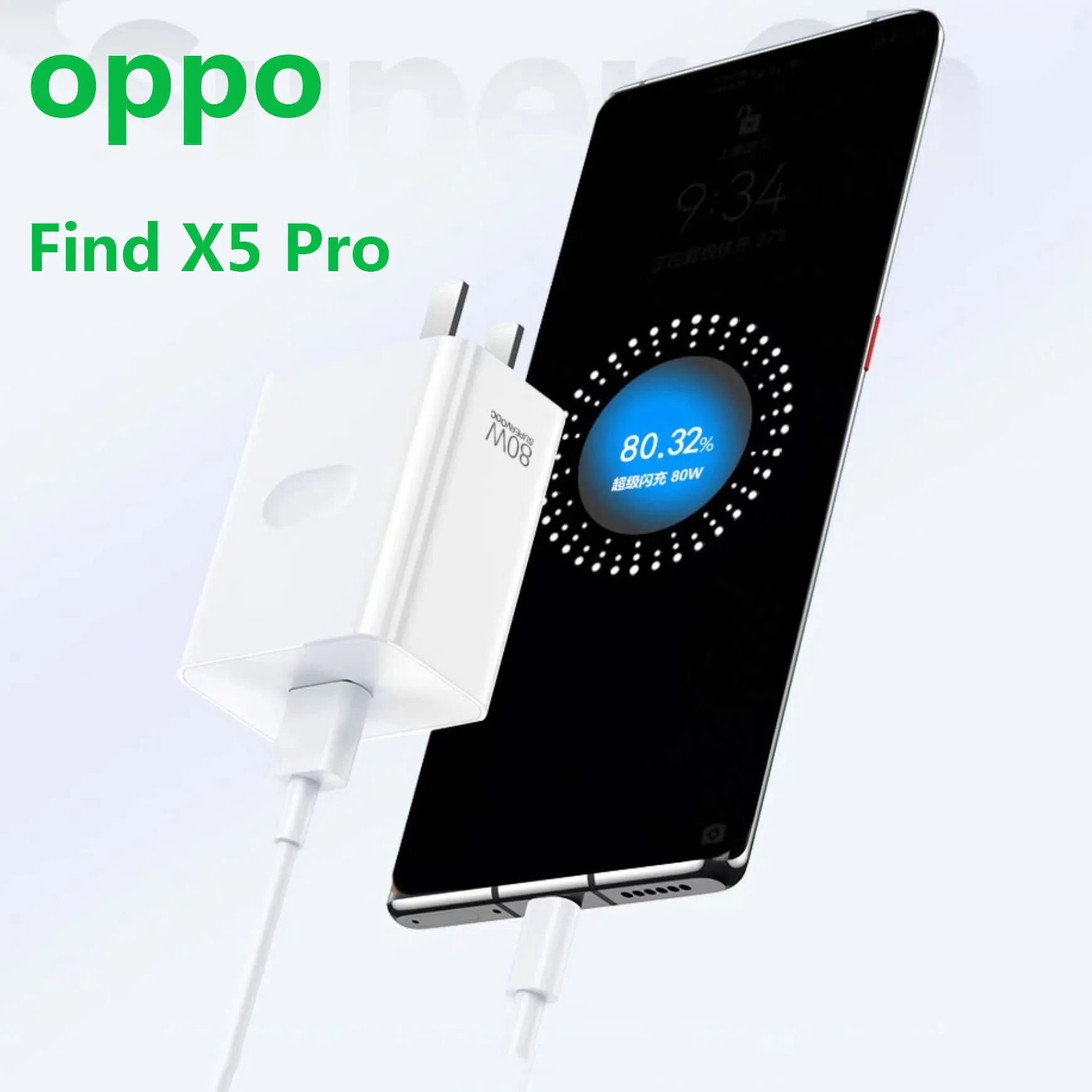Cable de carga rápida tipo C para OPPO 80W SuperVOOC, Original, para ...