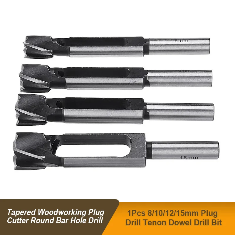 1Pcs-8-10-12-15mm-Plug-Drill-Tenon-Dowel-Drill-Bit-13mm-Shank-Tenon ...