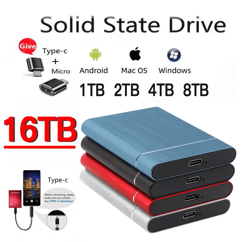 External Ssd 1tb For Android Mobile Solid State Hard Drive Usb 3.1 ...