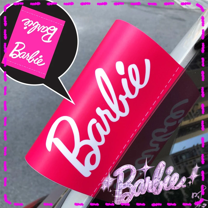 Barbie-Car-Wash-Label-Kawaii-Trendy-Movie-Decoration-Car-Sticker ...