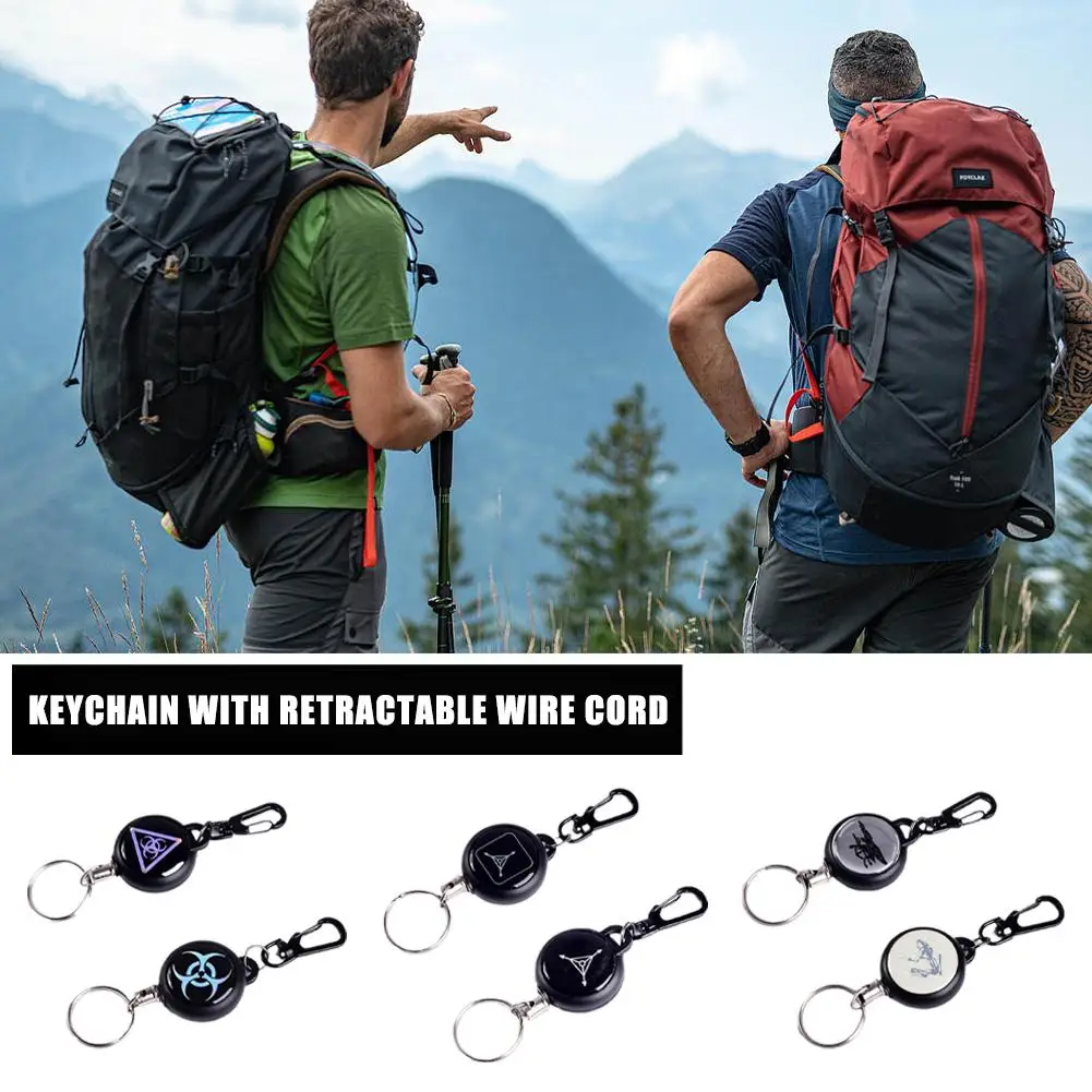 New-Outdoor-Automatic-Retractable-Wire-Rope-Luya-Anti-theft-Keychain ...