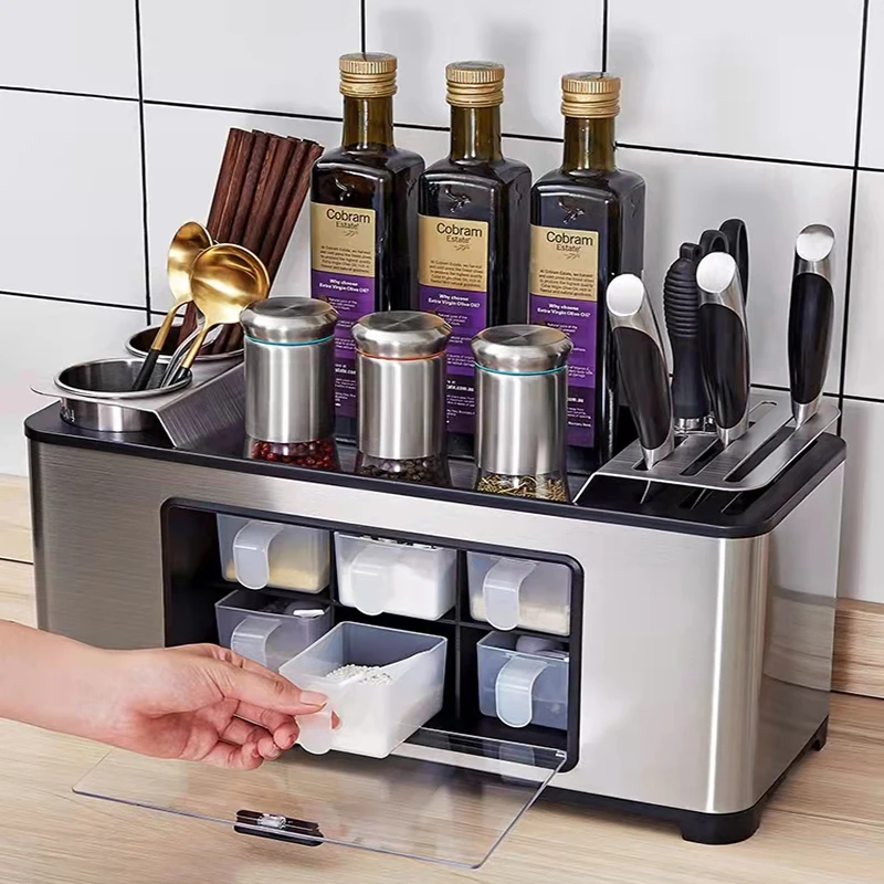 Netel Kitchen Spice Storage Box Multifunctional Seasoning Jar/bottle ...