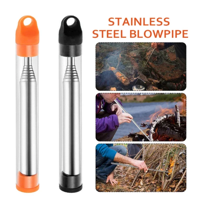 Pocket Bellows Blasting Campfire Blow Fire Tube Outdoor Tool Edc ...