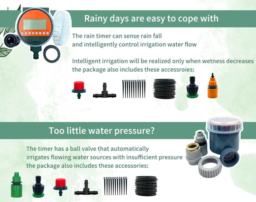 OASIS 50M-5M DIY Drip Irrigation System Automatic Watering Garden Hose ...