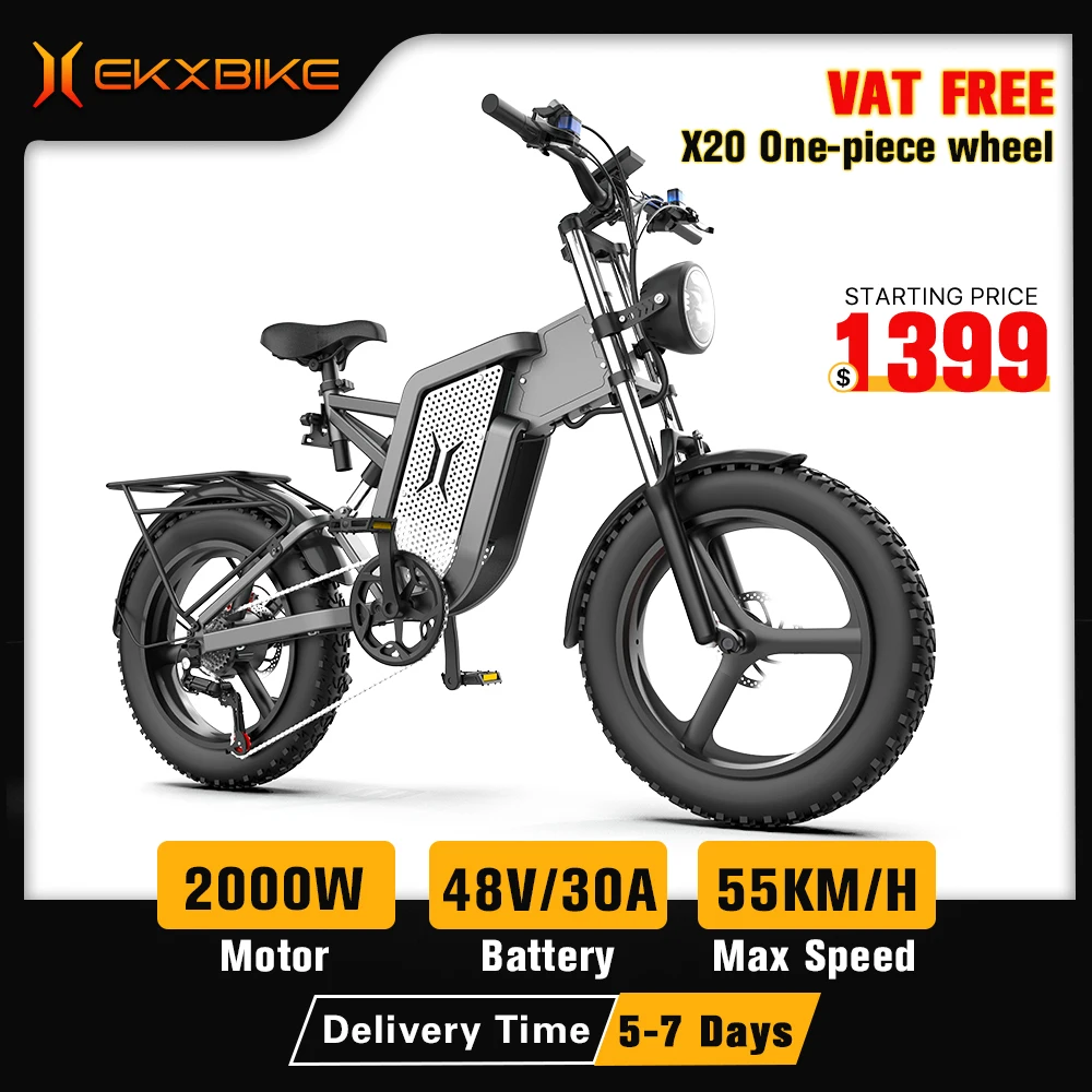 EKX-X20-Electric-Bike-20-Inch-Thick-Tires-Mountain-55KMH-Electric ...