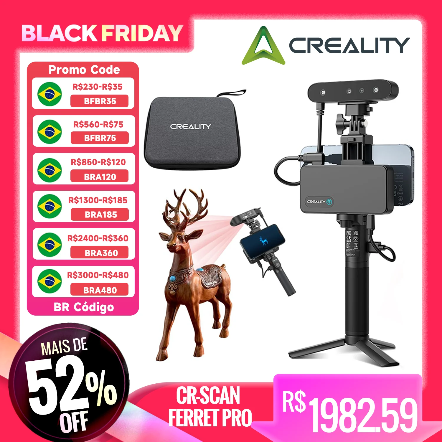 Creality-3D-Scanner-CR-Scan-Ferret-Pro-Atualiza-o-com-cabo-anti-vibra-o ...