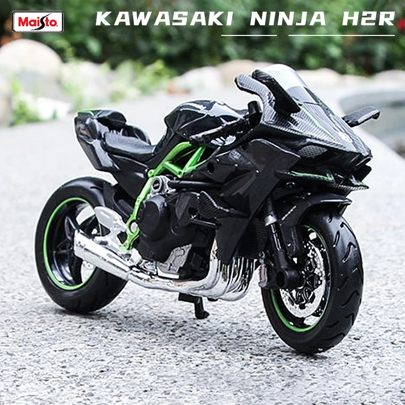 Maisto 1:18 KAWASAKI NINJA H2R Motorcycle Diecast Model Toy Black Ninja ...