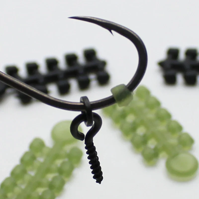 150PCS-Carp-Fishing-Hook-Connect-Hook-Beads-Swivel-Ready-D-rig-Line ...