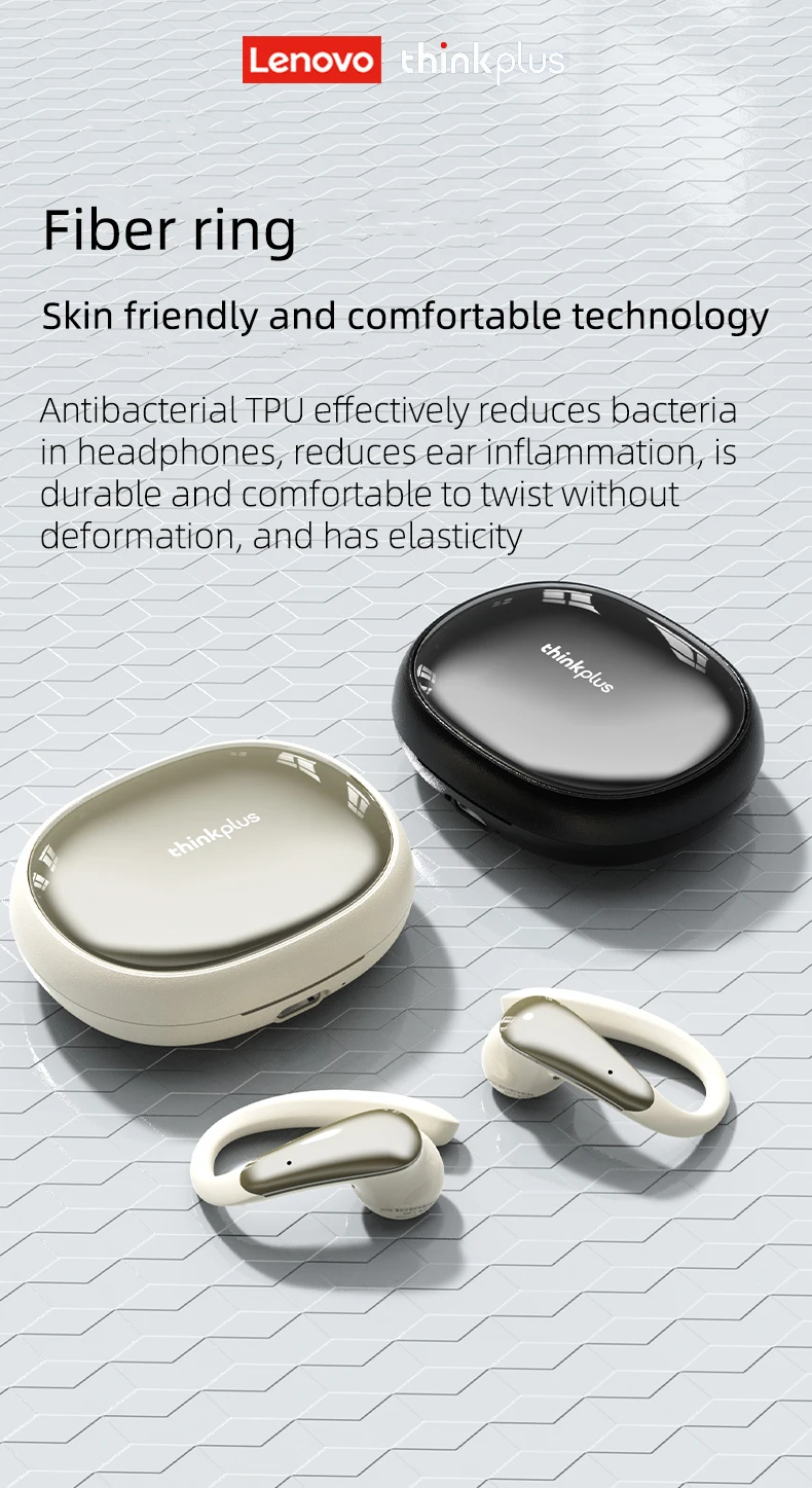 Lenovo LK40 Headphones Ear Hook Wireless Bluetooth 5.4 HiFi Sound ...
