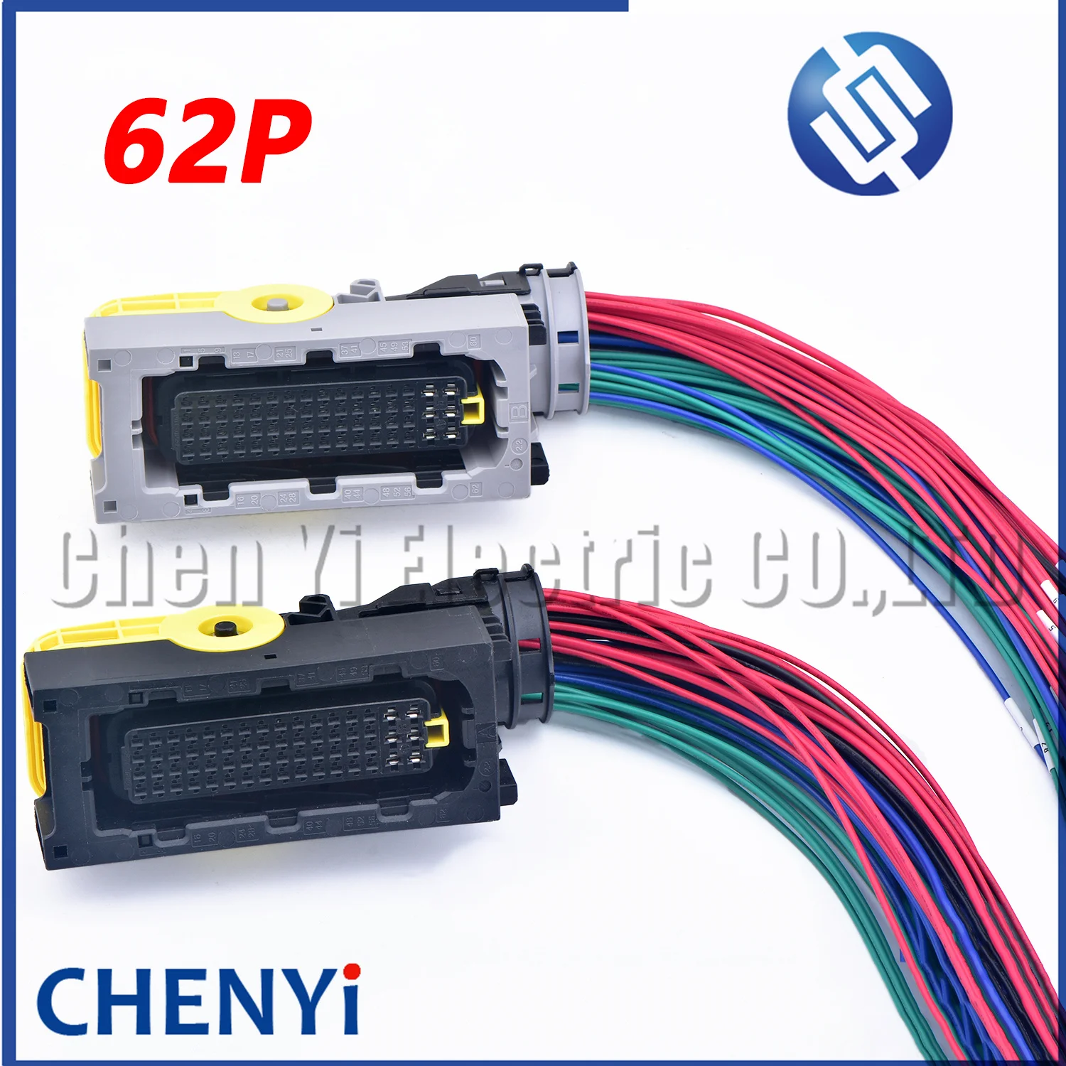62 Pin Automotive Waterproof 30cm Wire Harness connector ECU DCU ...