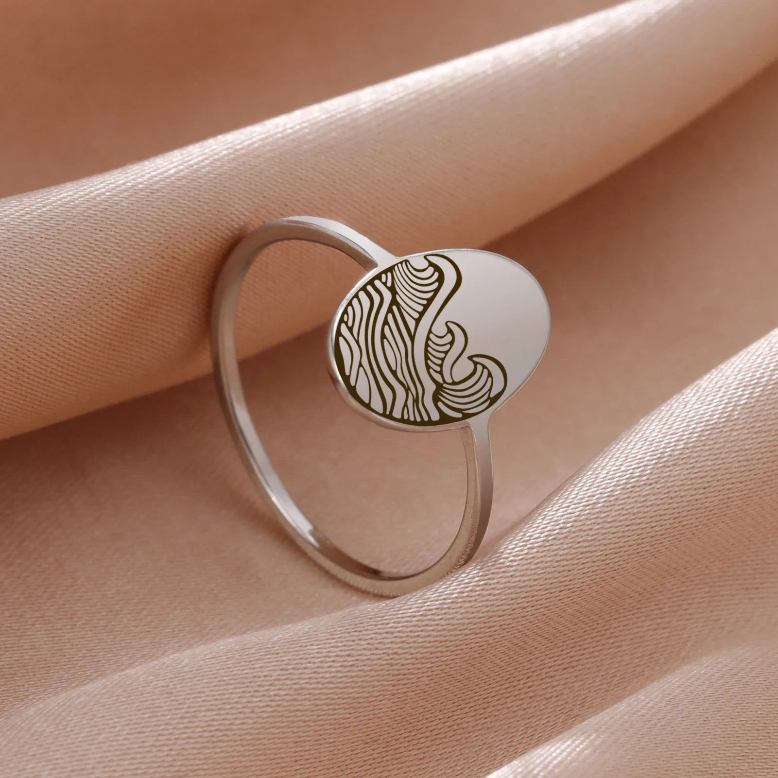 Skyrim-Sea-Waves-Engraved-Oval-Rings-for-Women-Stainless-Steel ...