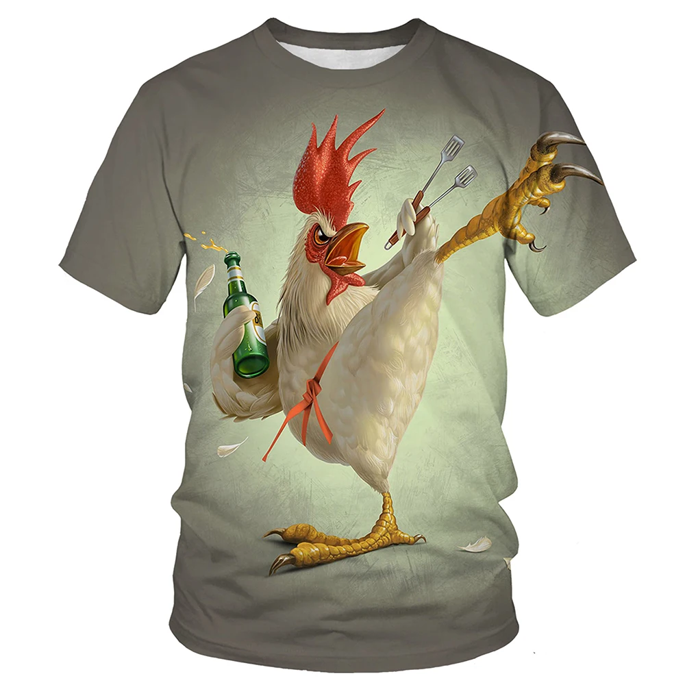 Summer-Men-S-New-3d-Printed-Cute-Chicken-Graphic-T-Shirt-Fashion-Casual ...