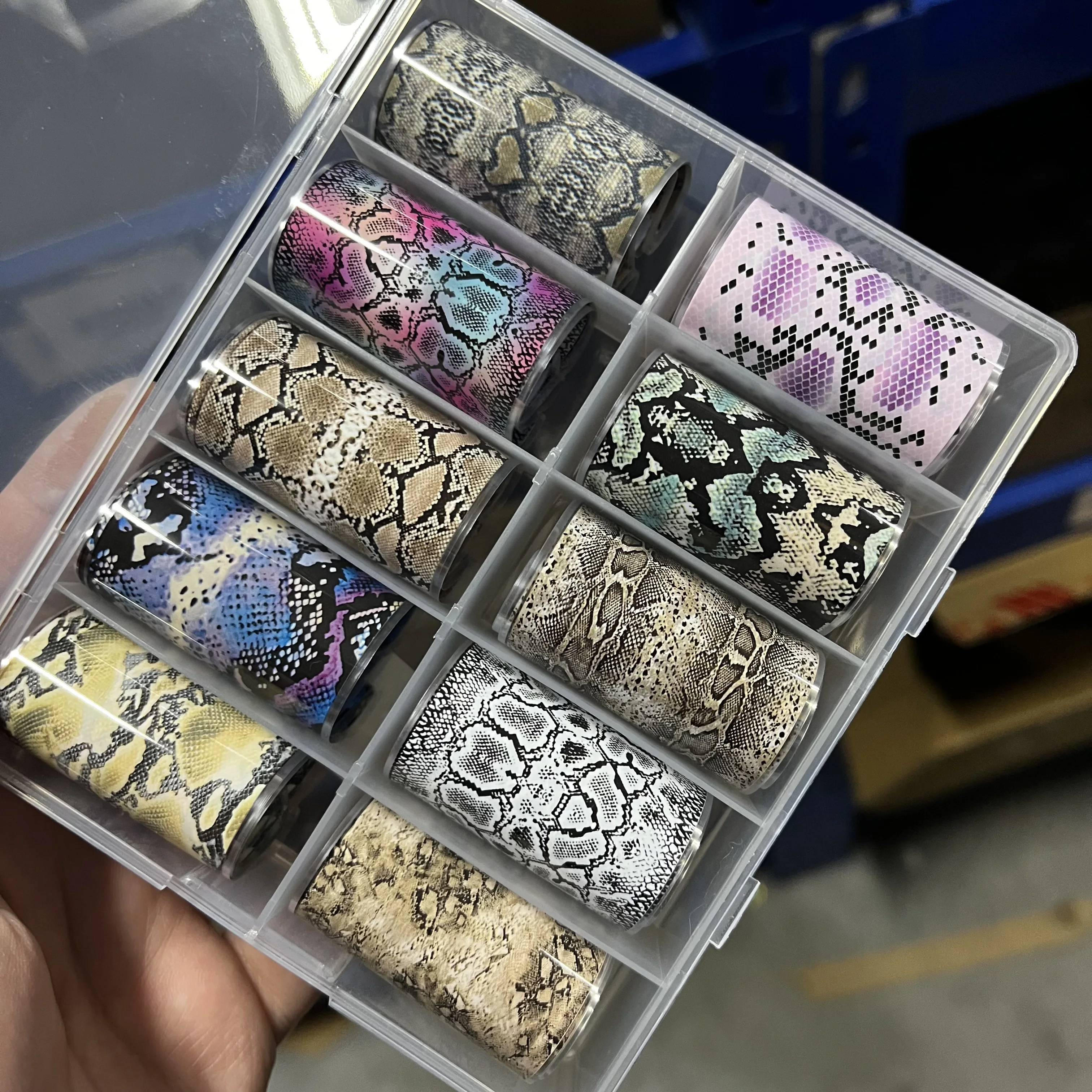 10-Rolls-Leopard-Snake-Print-Paper-Nail-Art-Sticker-Glass-Foil-Nail ...