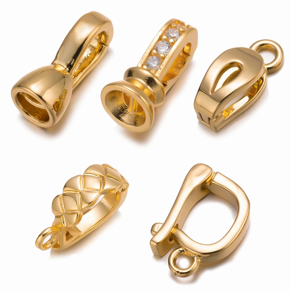 5pcs 14K Gold Plated Bracelet End Connector Clasps Hooks For DIY ...