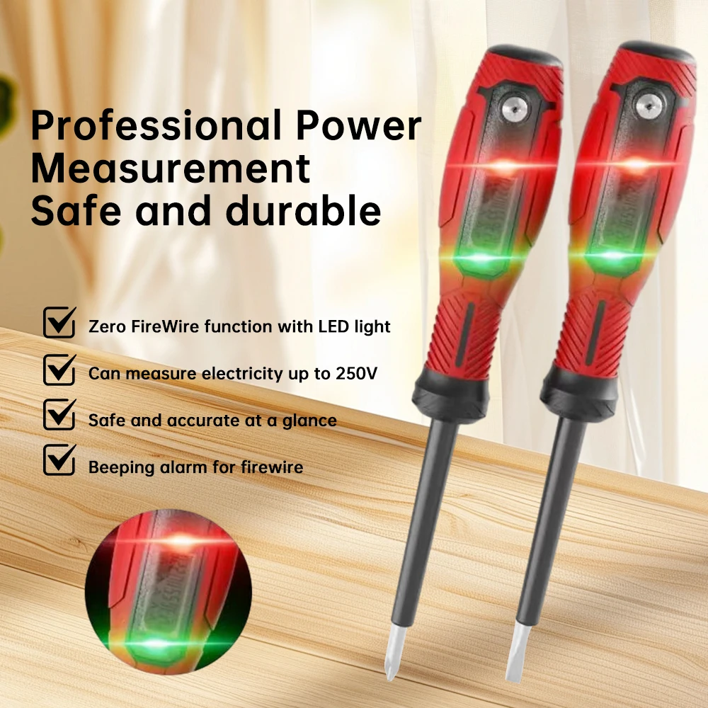 12-220V Non-Contact Screwdriver Voltage Tester Pen LCD Display Screen ...