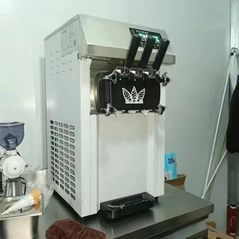 Commercial Electric Desktop Small Soft Serve Ice Cream Machine 220V ...