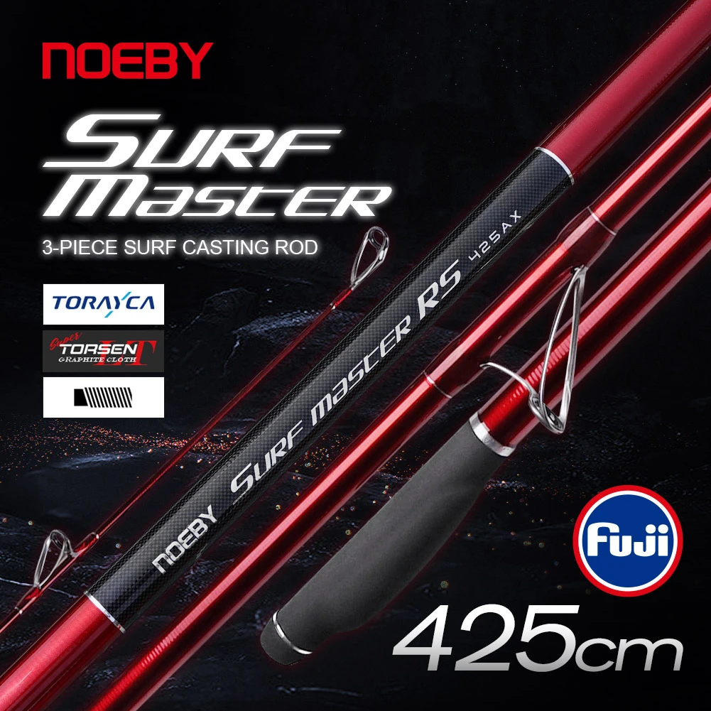 Noeby New Surf Casting Fishing Rod 4.25m 425ax Bx Lure Weight 80-250g ...