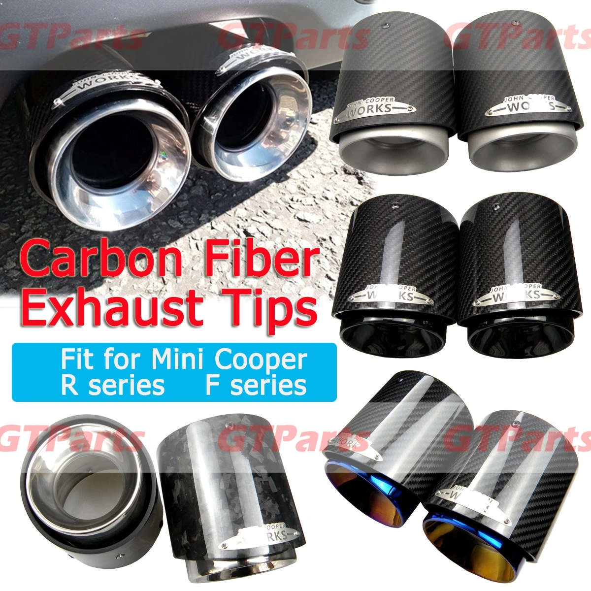 Carbon Fiber Exhaust Tips Fit for Mini Cooper R55 R56 R57 R58 R59 R60 ...