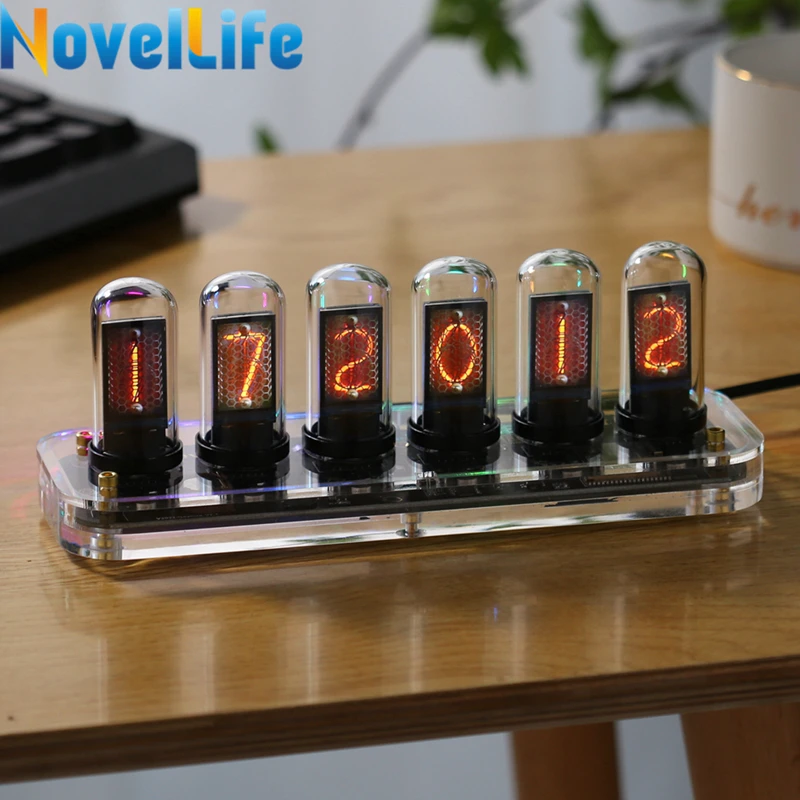 NovelLife-SE-Nixie-Tube-Clock-Kit-Digital-Calendar-Stopwatch-Time-Photo ...
