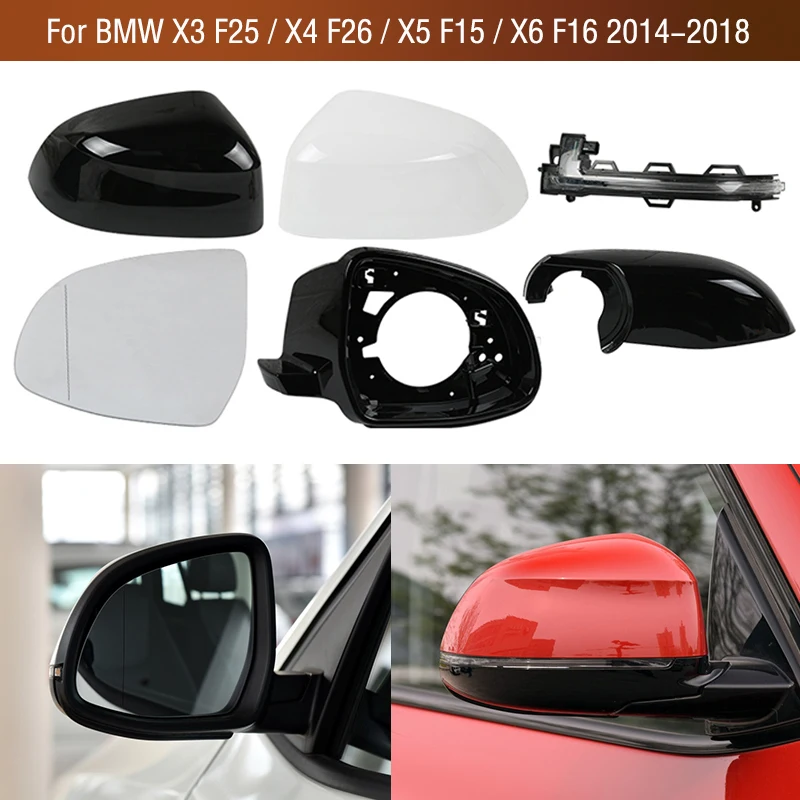 For BMW X3 F25 X4 F26 X5 F15 X6 F16 2014-2018 Side Mirror Frame Lower Cover Rearview Mirror Turn ...