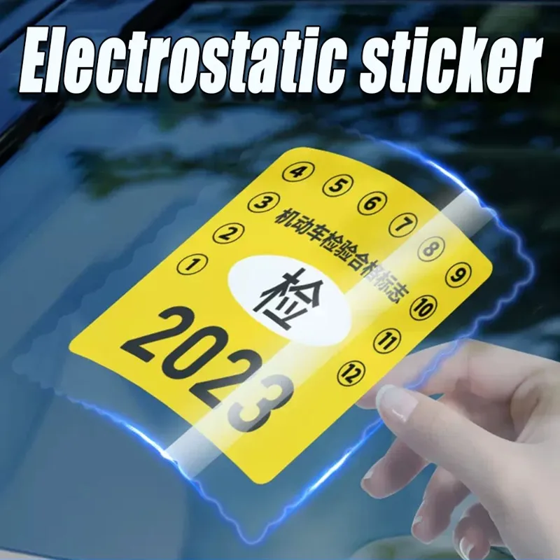 3pcs-Car-Electrostatic-Sticker-Annual-Inspection-Insurance-Stickers-Car ...