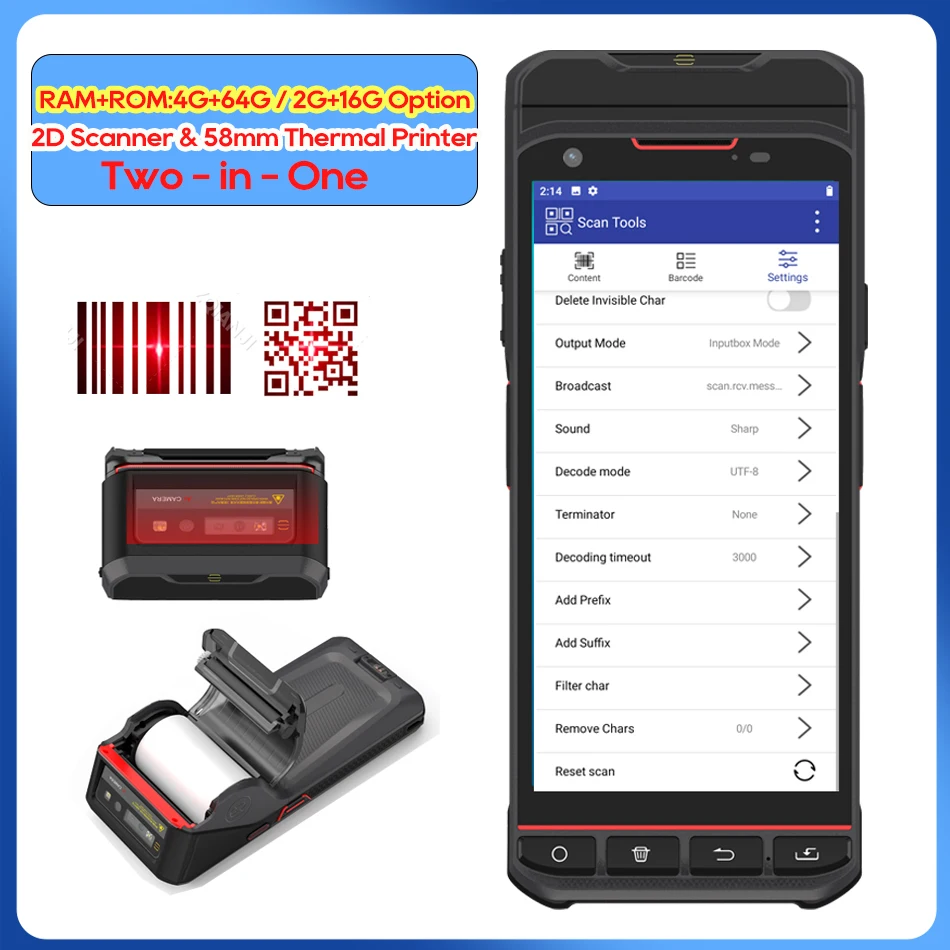 5-5-Android-10-PDA-Built-in-2-Inch-Thermal-Label-58mm-Receipt-Printer ...