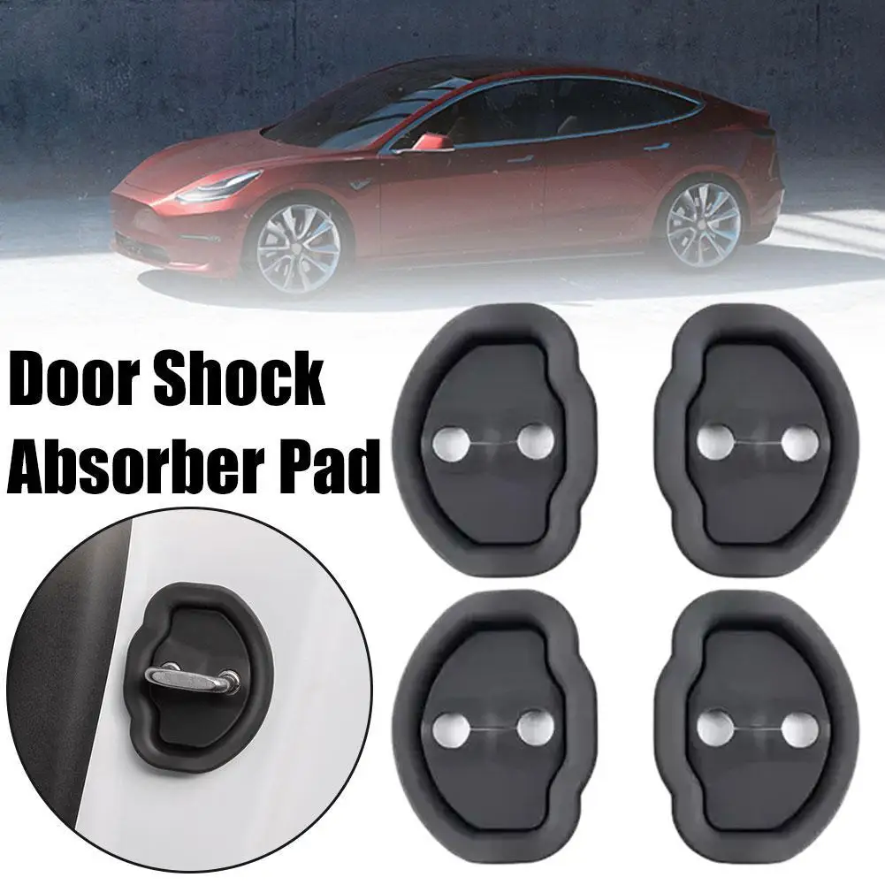 4PCS-Car-Door-Shock-Absorber-For-Tesla-Y-X-S-Flexible-Car-Door-Lock ...