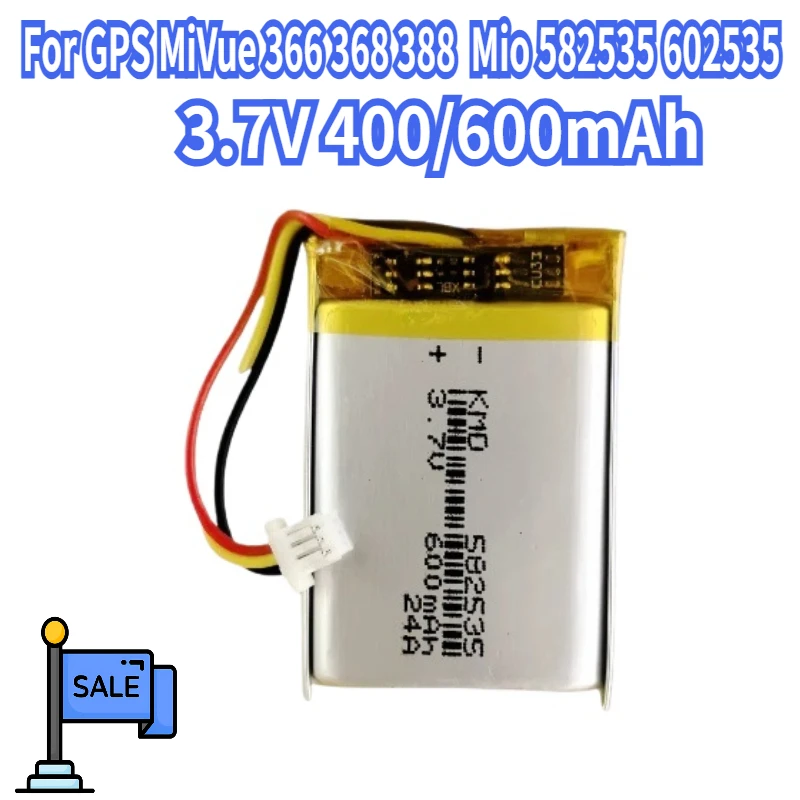 5pcs 3.7V 600mAh 582535 602535 li Polymer Battery For GPS MiVue 366 368 ...