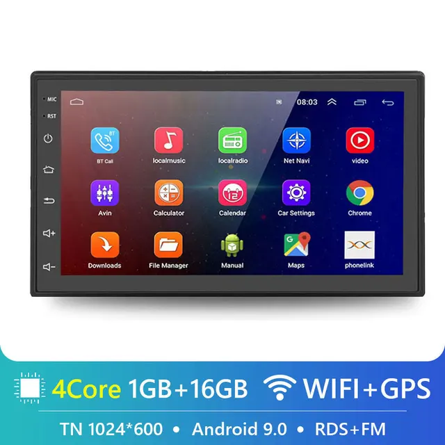 Podofo Android12 Car Stereo Radio 7/9/10inch 4+64G Carplay Android auto ...