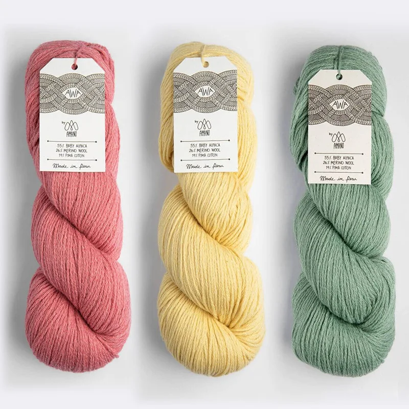 Amano Awa Yarn Baby Alpaca Merino Wool Pima Cotton Yarn