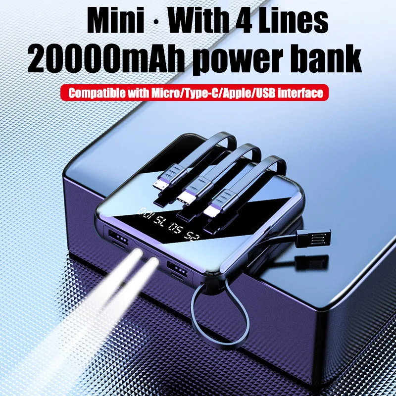 Mini-Mirror-Screen-Power-Bank-for-Phone-Universal-20000mAh-Big-Capacity ...