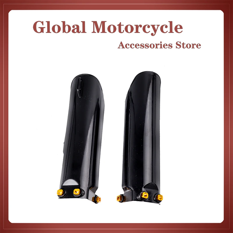 Black Universal Pit Bike USD Front Fork LEG Guards Sliders Protective ...