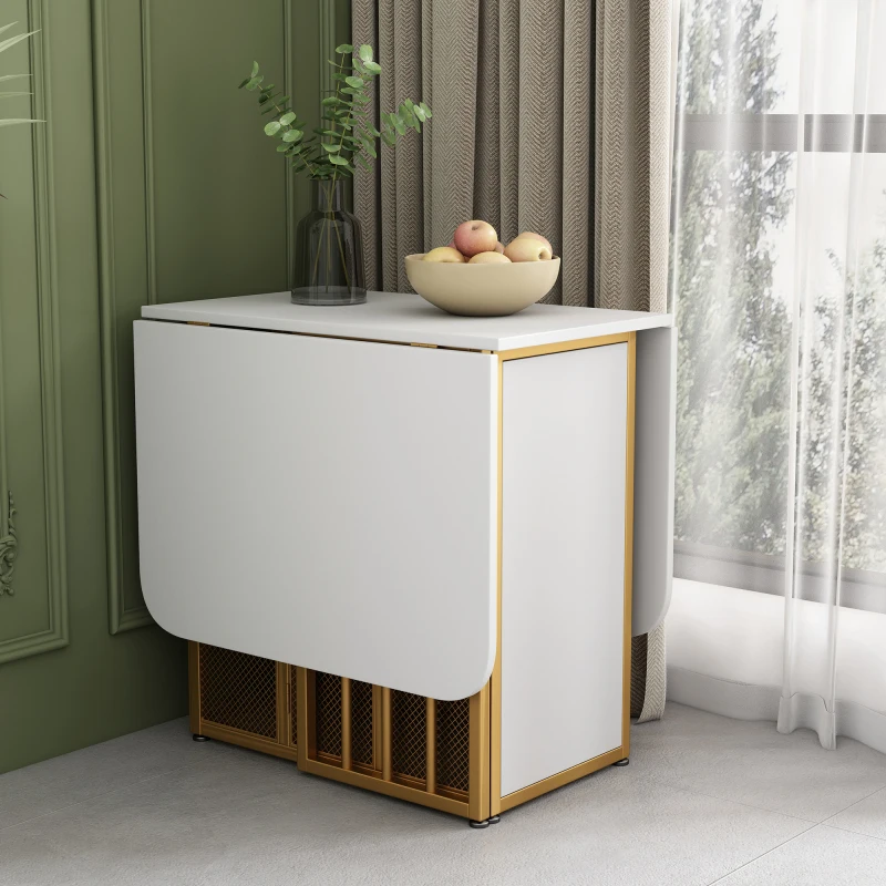 Folding-Dining-Table-with-Drawers-Multifunctional-Extendable-Dining ...