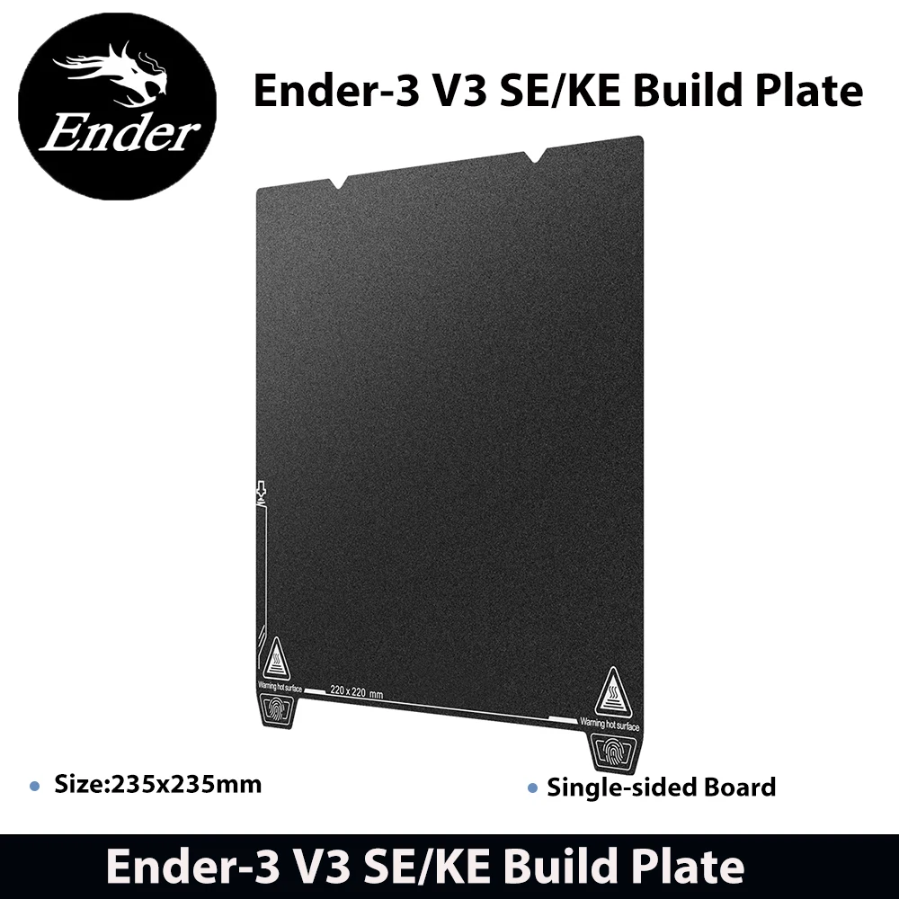 For Creality Ender-3 V3 SE/KE PC-Textured Build Plate 235x235mm Single ...
