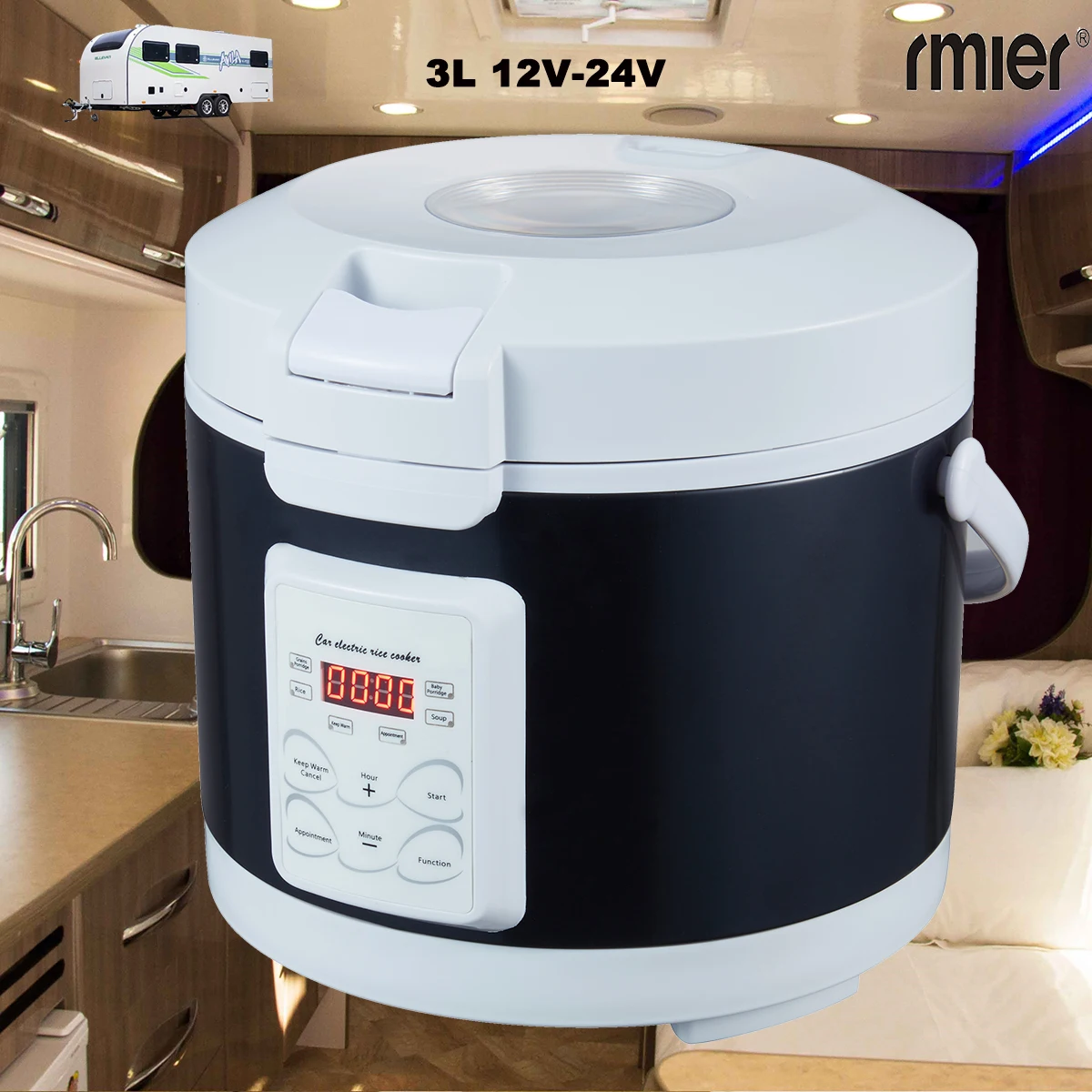 12V-24V-Mini-Rice-Cooker-Car-Truck-Soup-Steamer-Heating-Lunch-Box-Meal ...