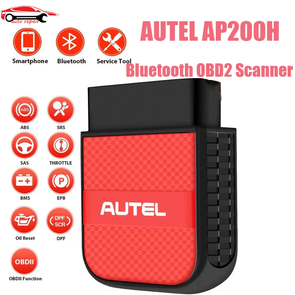 Original AUTEL MaxiAP AP200H Car Scanner Wireless Bluetooth OBD2 ...