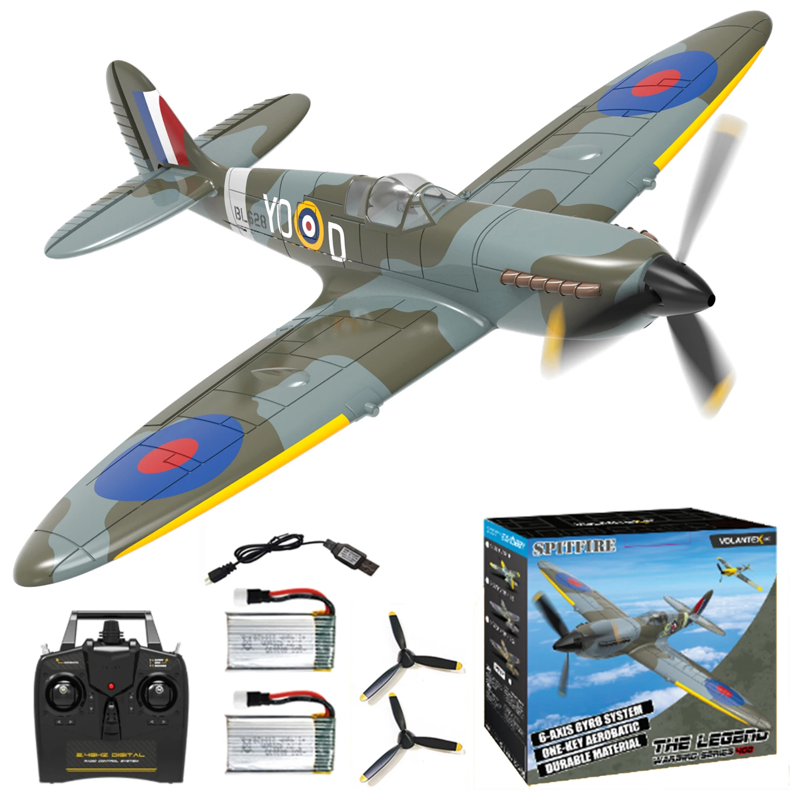 Volantex-761-12-Spitfire-Fighter-2-4G-400mm-Wing-Span-Remote-Control ...