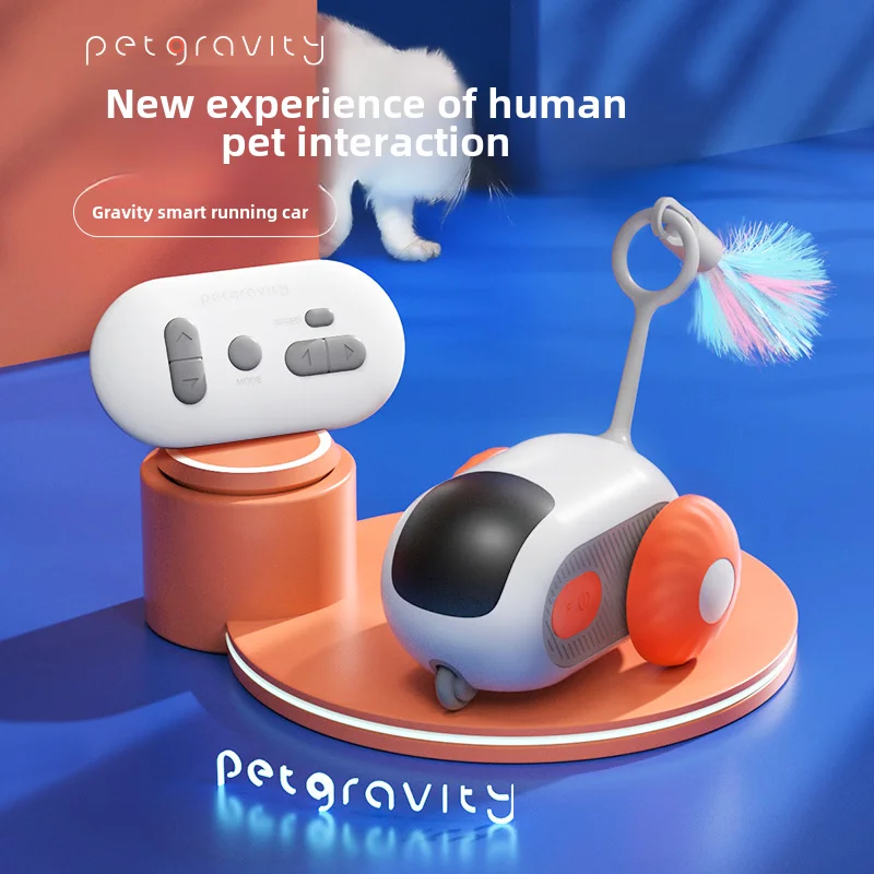 Pet-Gravity-Smart-Running-Car-Remote-Electric-Cat-Toy-Self-Entertaining ...