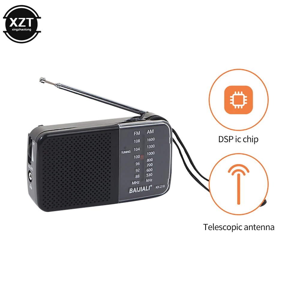 Portable Handheld Elderly AM/FM Radio Retro Pointer Type Telescopic ...
