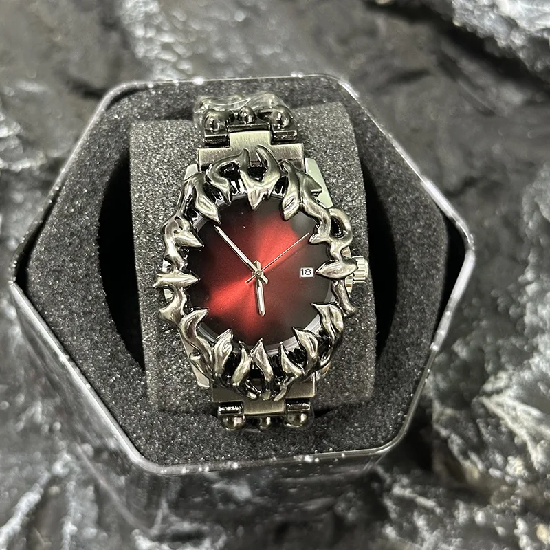 2025 Y2K Demon Claw Case Quartz Watch Men Hot Medieval Old Unique ...