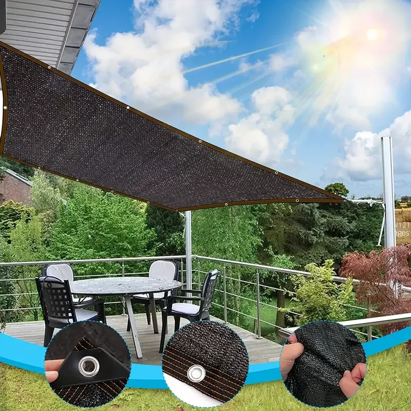 Black-Shade-Cloth-Sunblock-Mesh-Cover-Taped-Edge-With-Grommets-Sun-Net ...