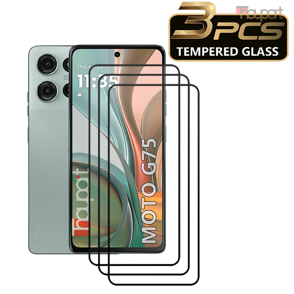 3PCS-Tempered-Glass-For-Motorola-Moto-G75-Screen-Protector-Film-Moto ...