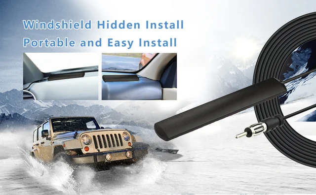 Fm Radio Antenna Univesal Ca Adio Antenna AM FM Hidden Windshield ...