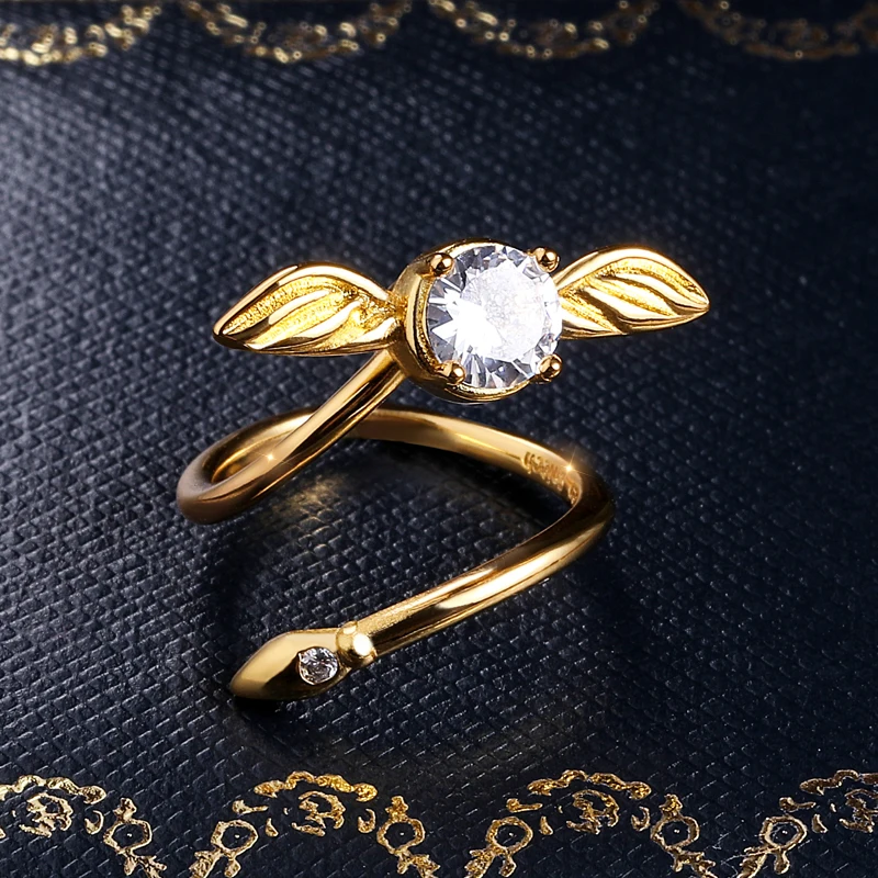 Anillo-giratorio-de-Snitch-dorada-Harry-Potter-accesorios-de-Anime ...