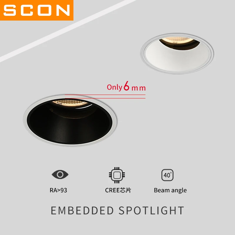 SCON-Embedded-7w-12w-LED-Narrow-Spotlight-Ceiling-Wall-Washing-Lamp-COB ...
