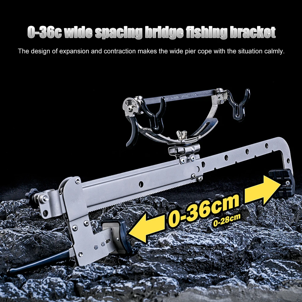 LEO Pole Bracket Adjustable Clamp Fishing Rod Holder Stainless Steel ...