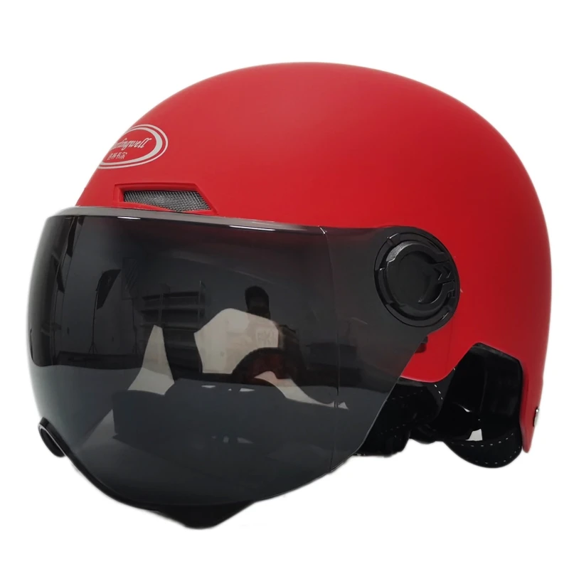 Cycling-Helmet-With-Goggles-Lens-Ear-Protection-Bicycle-Helmet-ABS ...